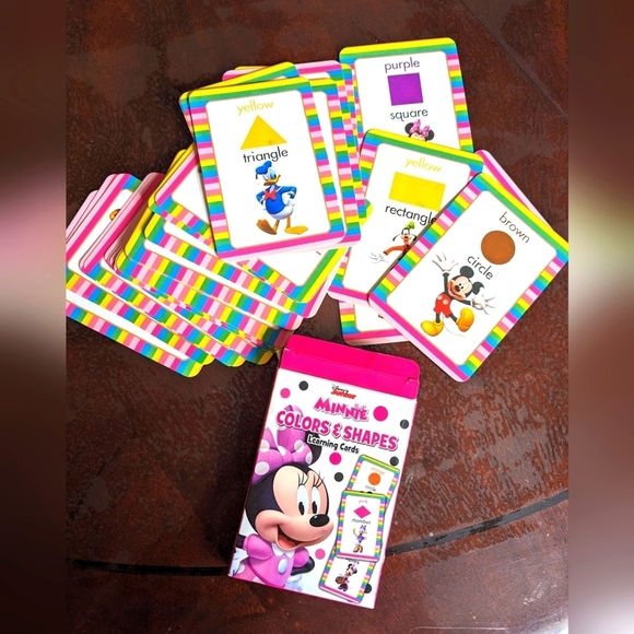 Disney | Toys | 2 Minnie Mouse Colors Shapes Flash Cards | Poshmark